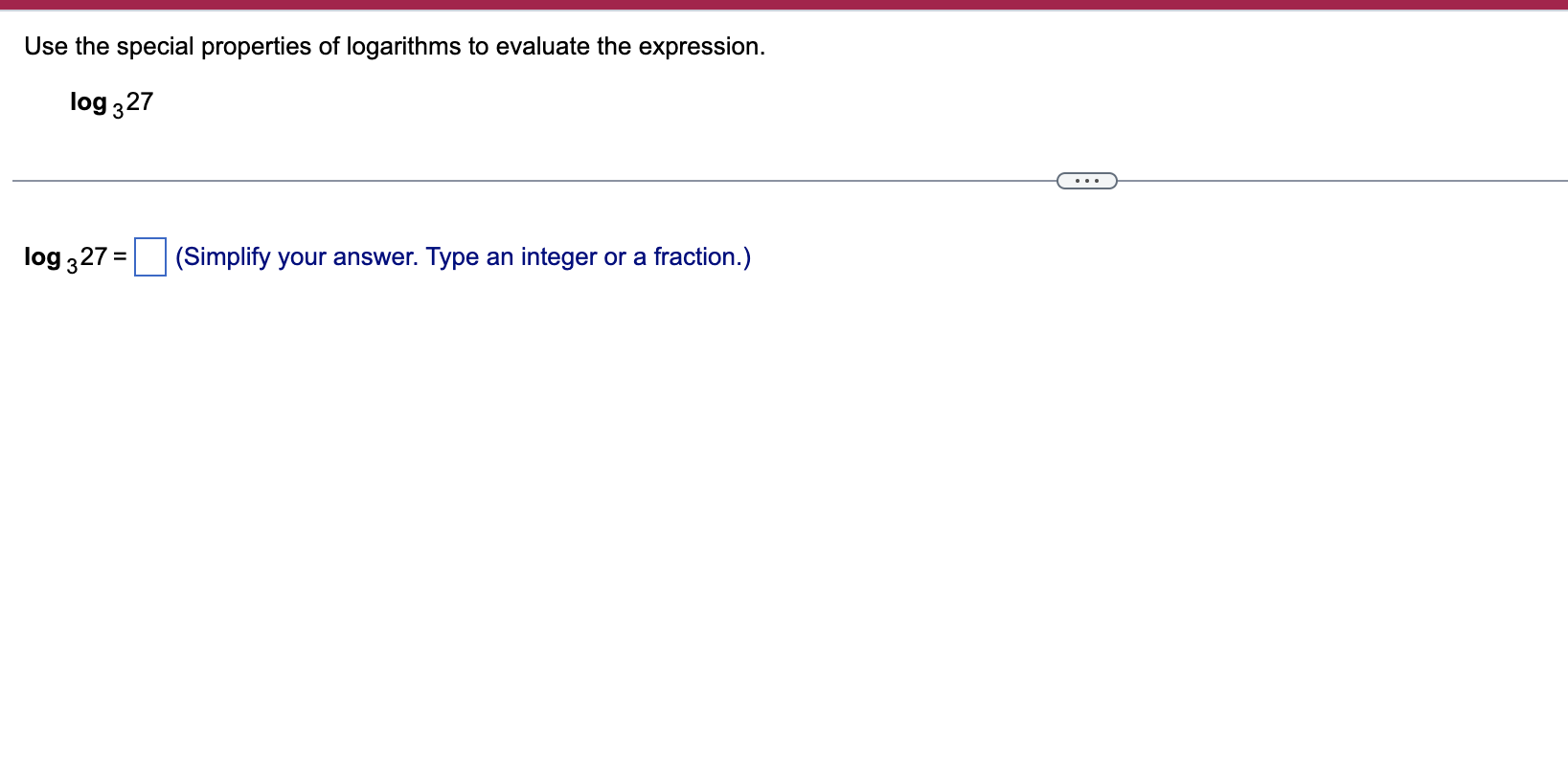 Solved Use the special properties of logarithms to evaluate | Chegg.com