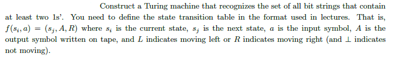 Construct A Turing Machine That Recognizes The Set Of 