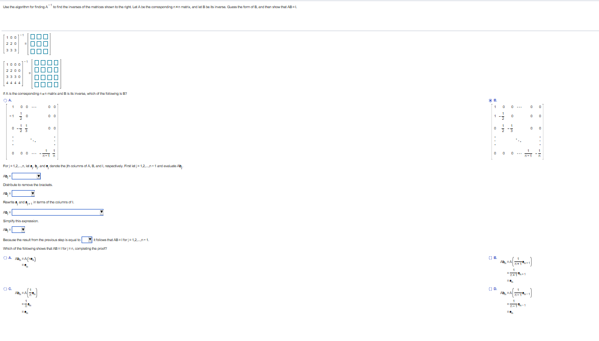 Solved Use The Algorithm For Finding To Find The Inverses Of 