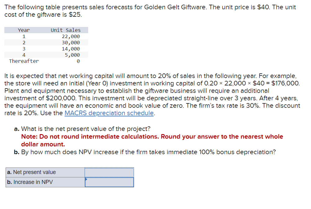 Solved Please answer this question using excel and show the | Chegg.com