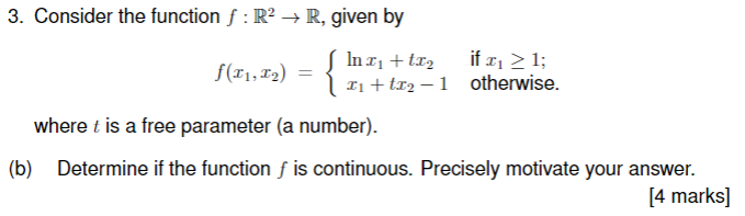 Solved S() = { 3. Consider the function f : R2 + R, given by | Chegg.com