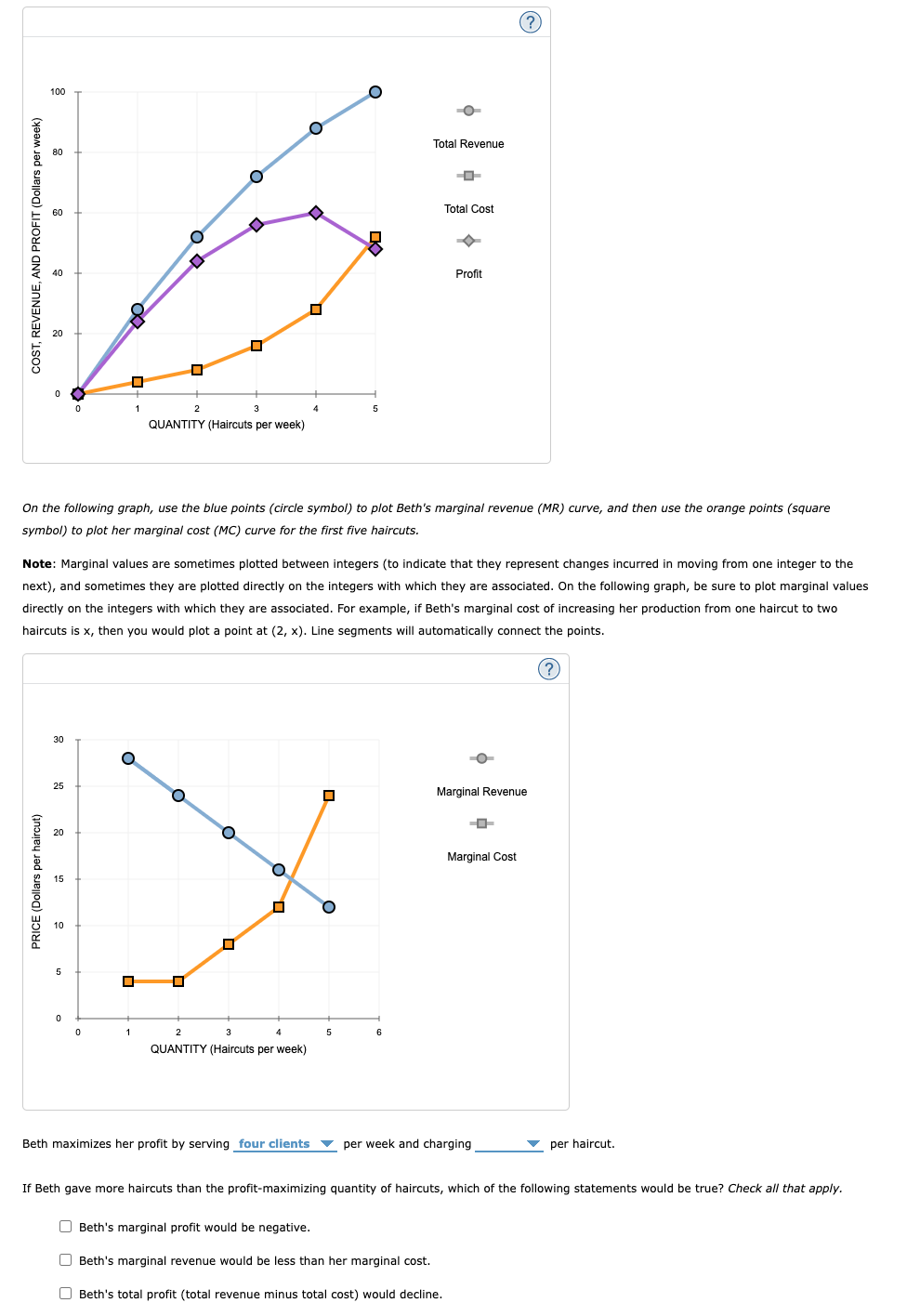 Solved 1. Marginalanalysis and profit maximization Suppose | Chegg.com Solved 1. Marginalanalysis and profit maximization Suppose | Chegg.com