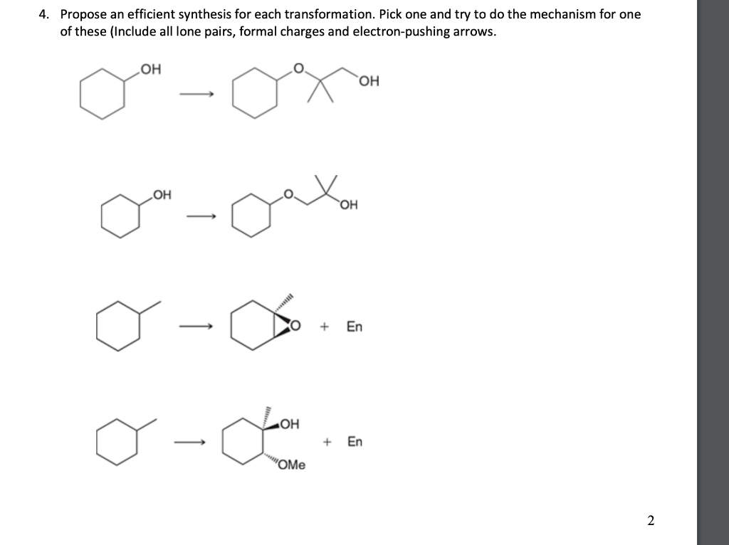 Solved 4. Propose an efficient synthesis for each | Chegg.com