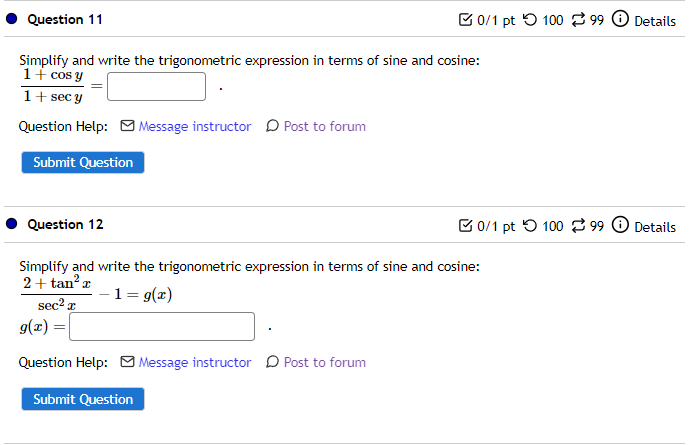 Solved Simplify and write the trigonometric expression in | Chegg.com