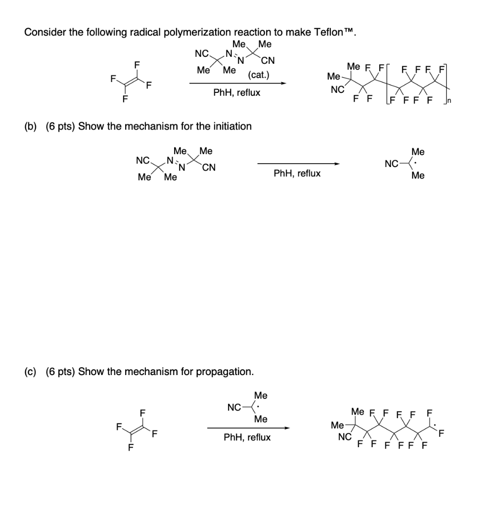 Solved Consider the following radical polymerization | Chegg.com