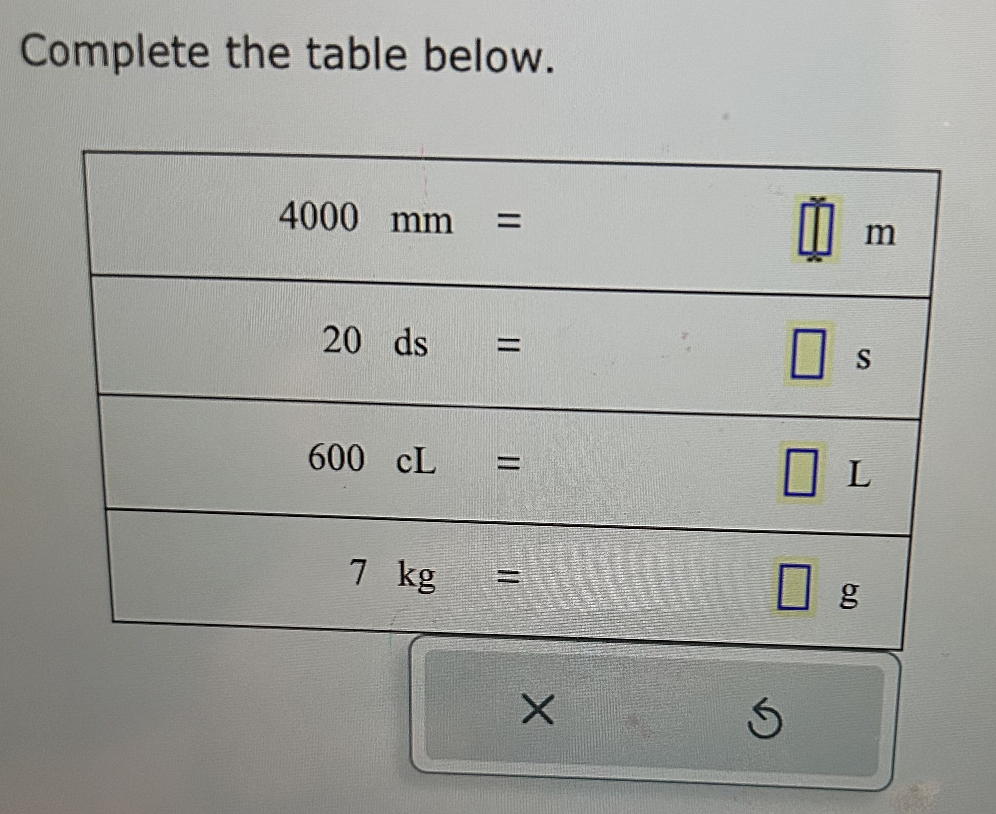 Solved Complete the table below. | Chegg.com