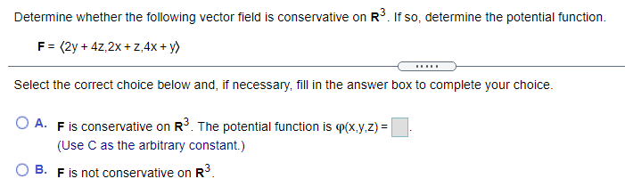 Solved Determine whether the following vector field is | Chegg.com