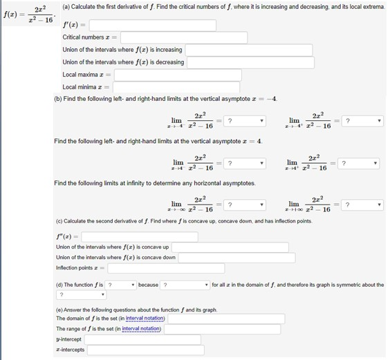 Solved (a) Calculate the first derivative off. Find the | Chegg.com