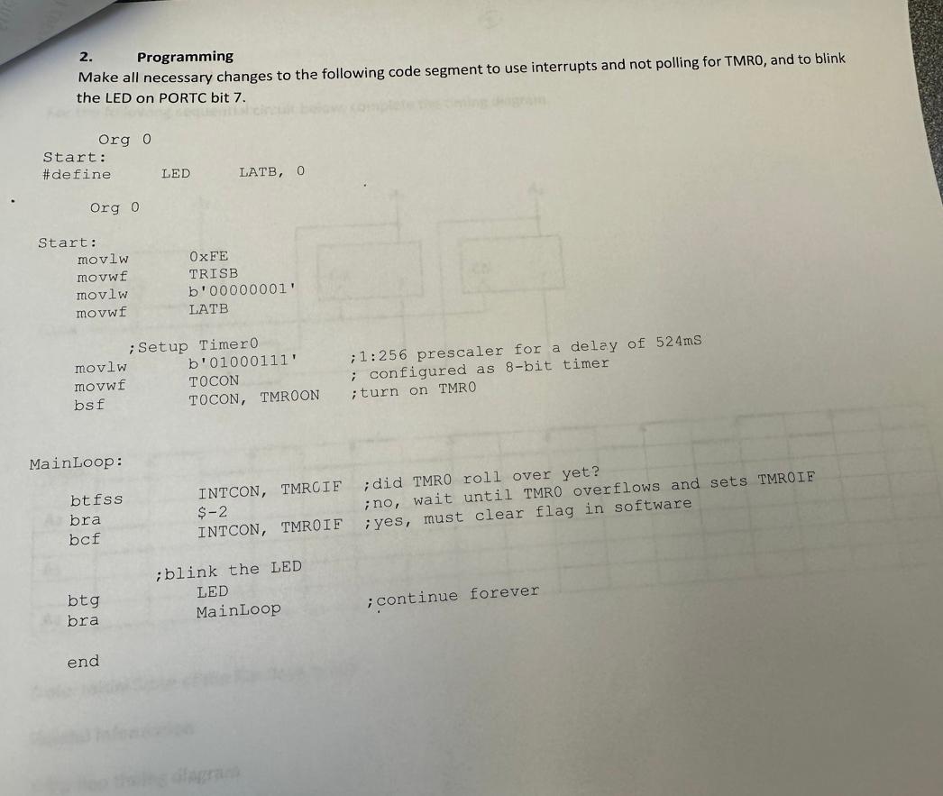 Solved 2. Programming Make all necessary changes to the | Chegg.com
