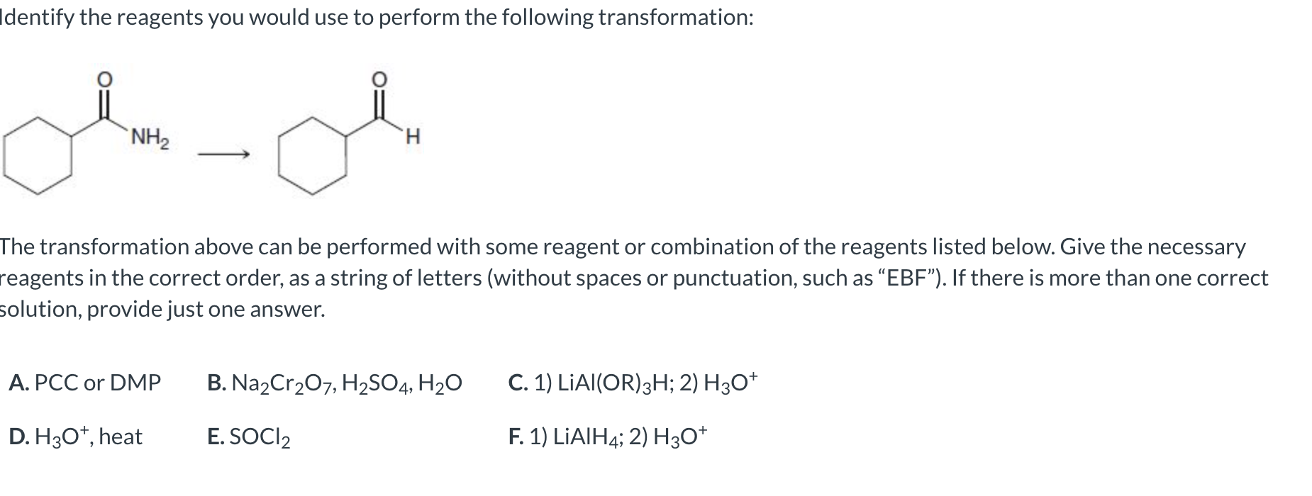[solved] Identify The Reagents You Would Use To Perform T