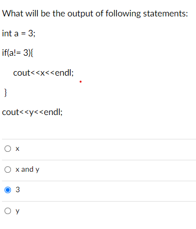 Solved What will be the output of following statements: int | Chegg.com