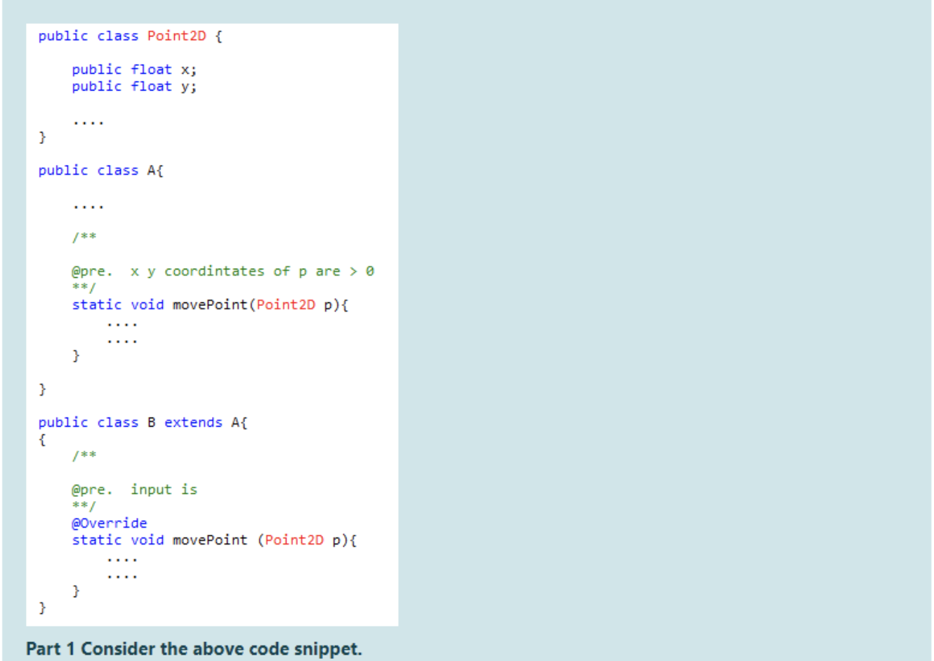 Solved public class Point 2D { public float x; public float | Chegg.com