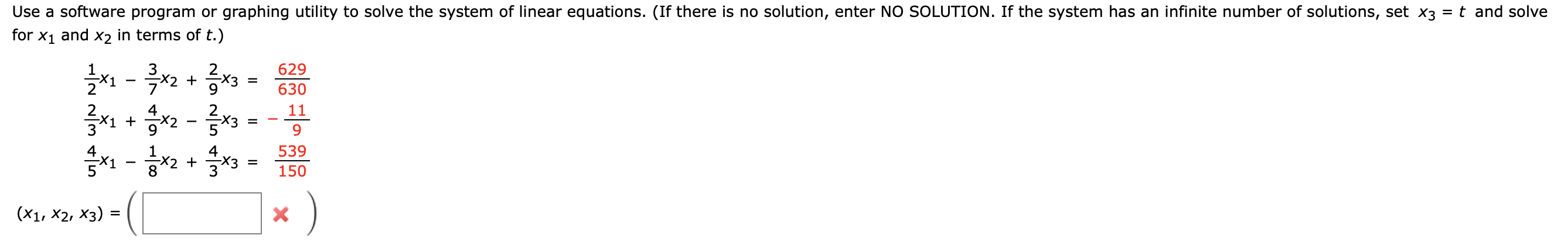 Solved - Use a software program or graphing utility to solve | Chegg.com