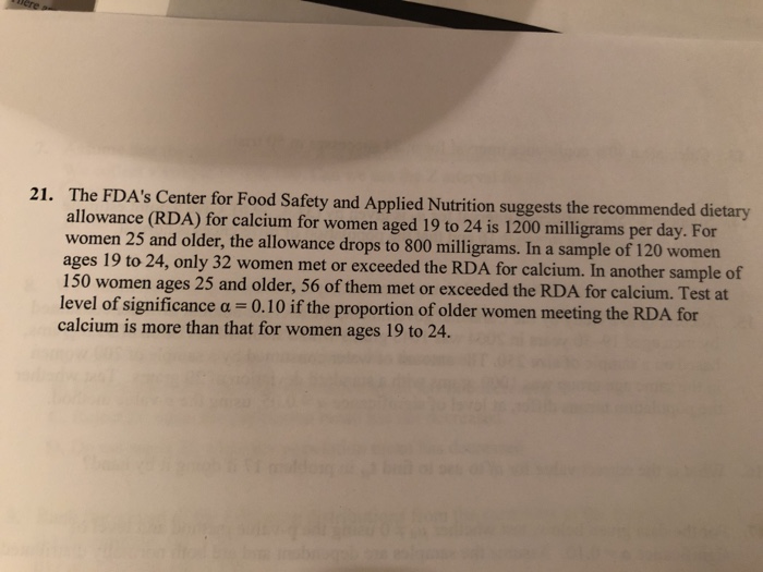 Solved The FDA's Center for Food Safety and Applied | Chegg.com