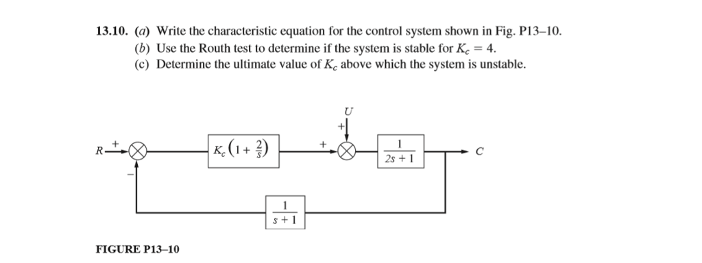 Solved 13.10. (a) Write the characteristic equation for the | Chegg.com