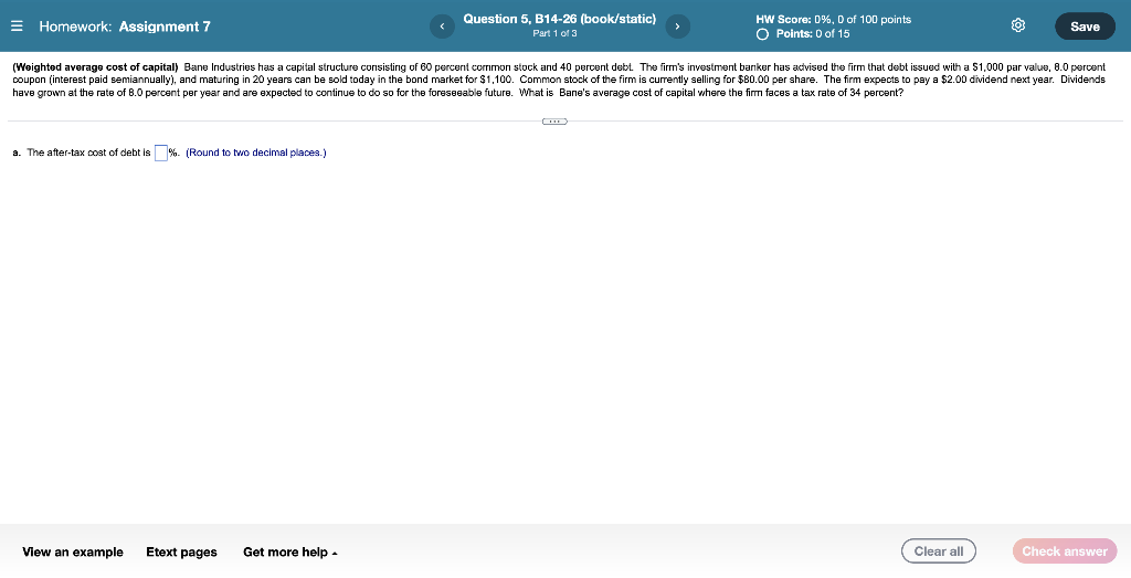 Solved Homework Assignment 7 Question 5 B14 26