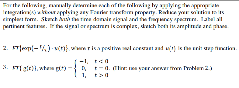 Solved For the following, manually determine each of the | Chegg.com