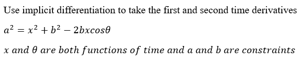 Solved Use implicit differentiation to solve for x¨Use | Chegg.com