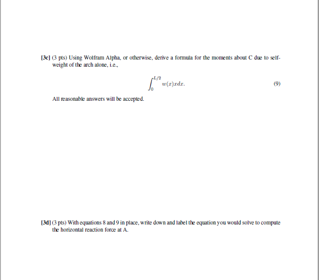 Analysis of a Three-Pinned Parabolic Arch. This | Chegg.com