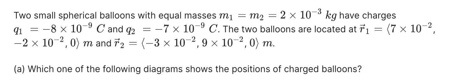 Solved Two Small Spherical Balloons With Equal Masses