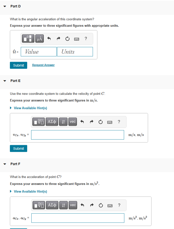 Solved Link AB shown in (Figure 1) is rotating | Chegg.com