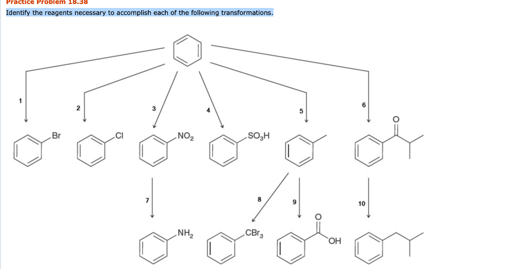 Solved Identify the reagents necessary to accomplish each of | Chegg.com