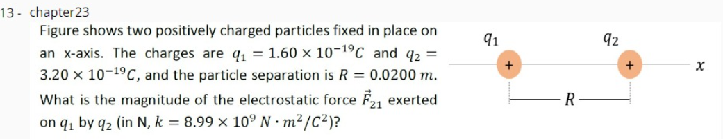 Solved 3 - chapter23 Figure shows two positively charged | Chegg.com