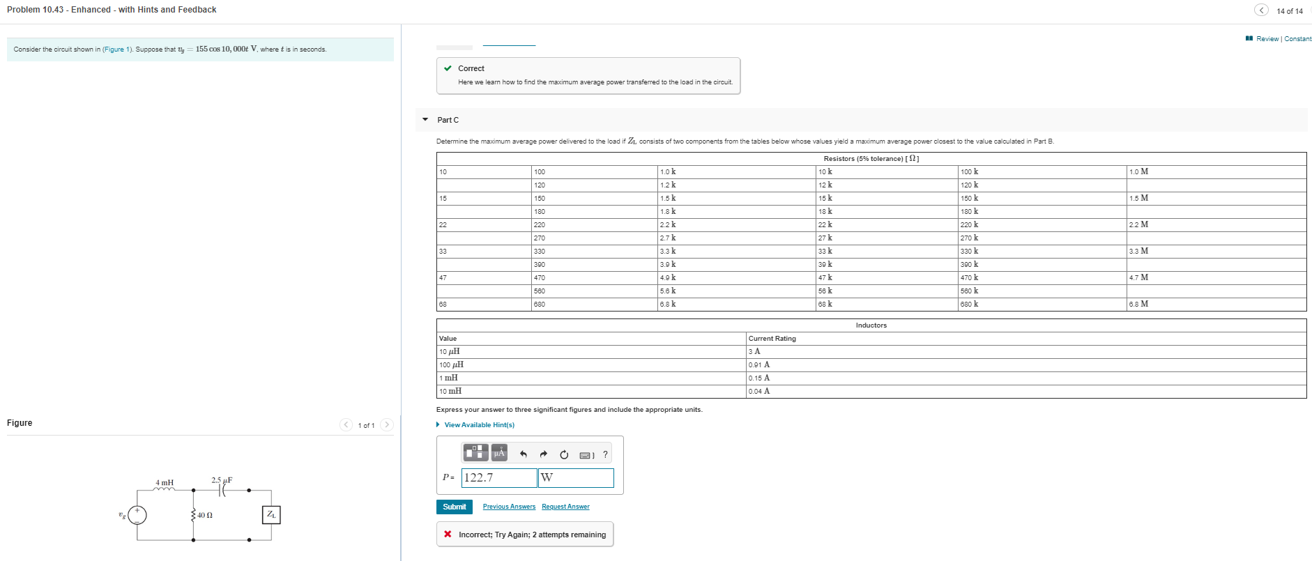 Solved: I Review Constants Consider The RL Filter Shown In... | Chegg.com