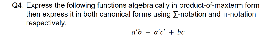 Solved Q4. Express the following functions algebraically in | Chegg.com