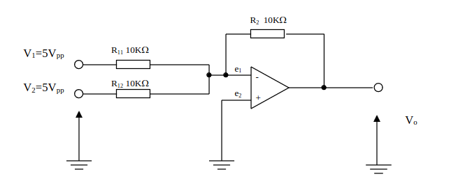 Solved Connect a 2.5Vp-p 1KHz square wave to input one in | Chegg.com