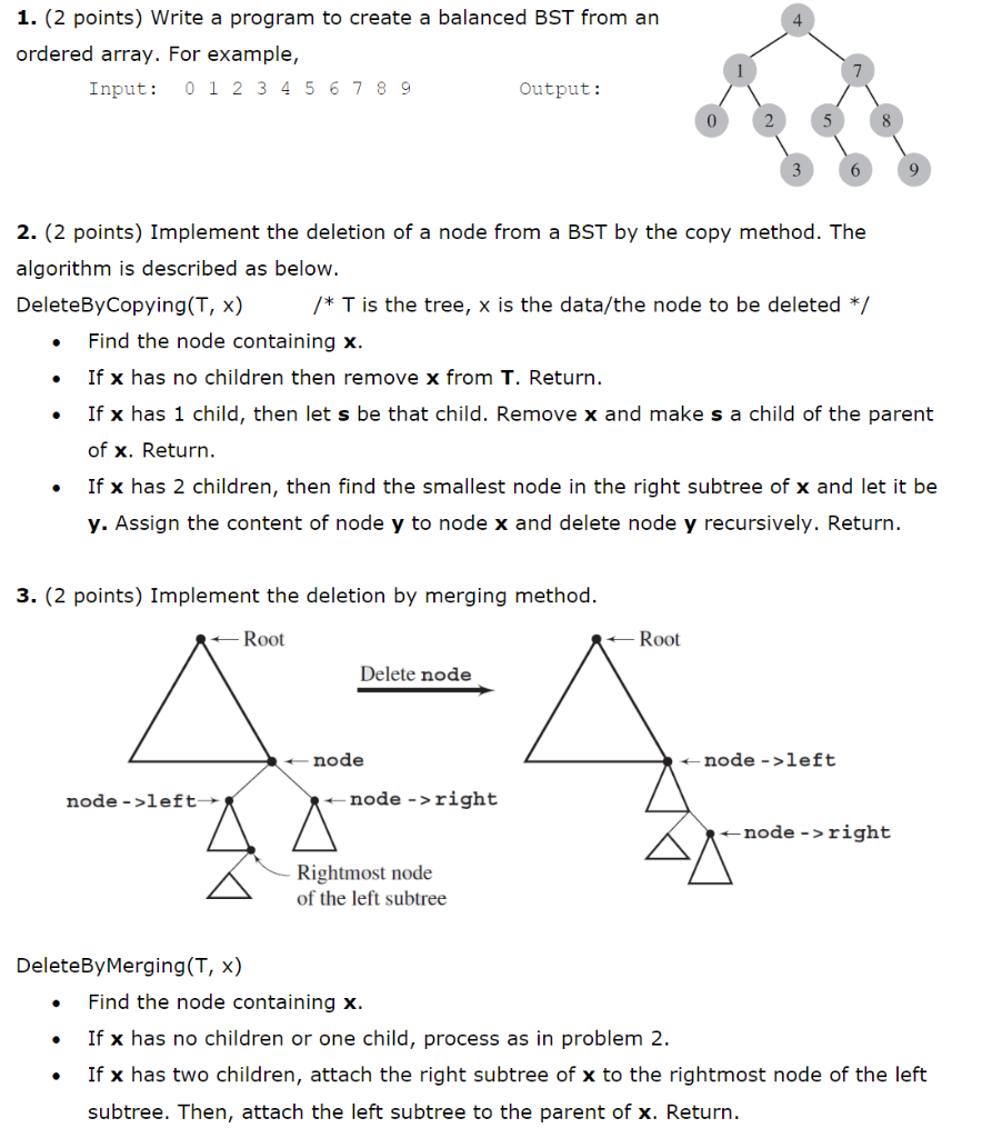 Solved 1 2 Points Write A Program To Create A Balanced