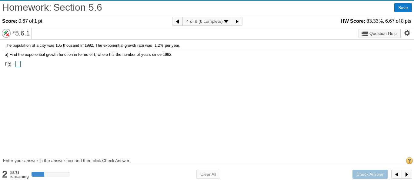 Solved Homework Section 5 6 Save Score 0 67 Of 1 Pt 1 4 Of