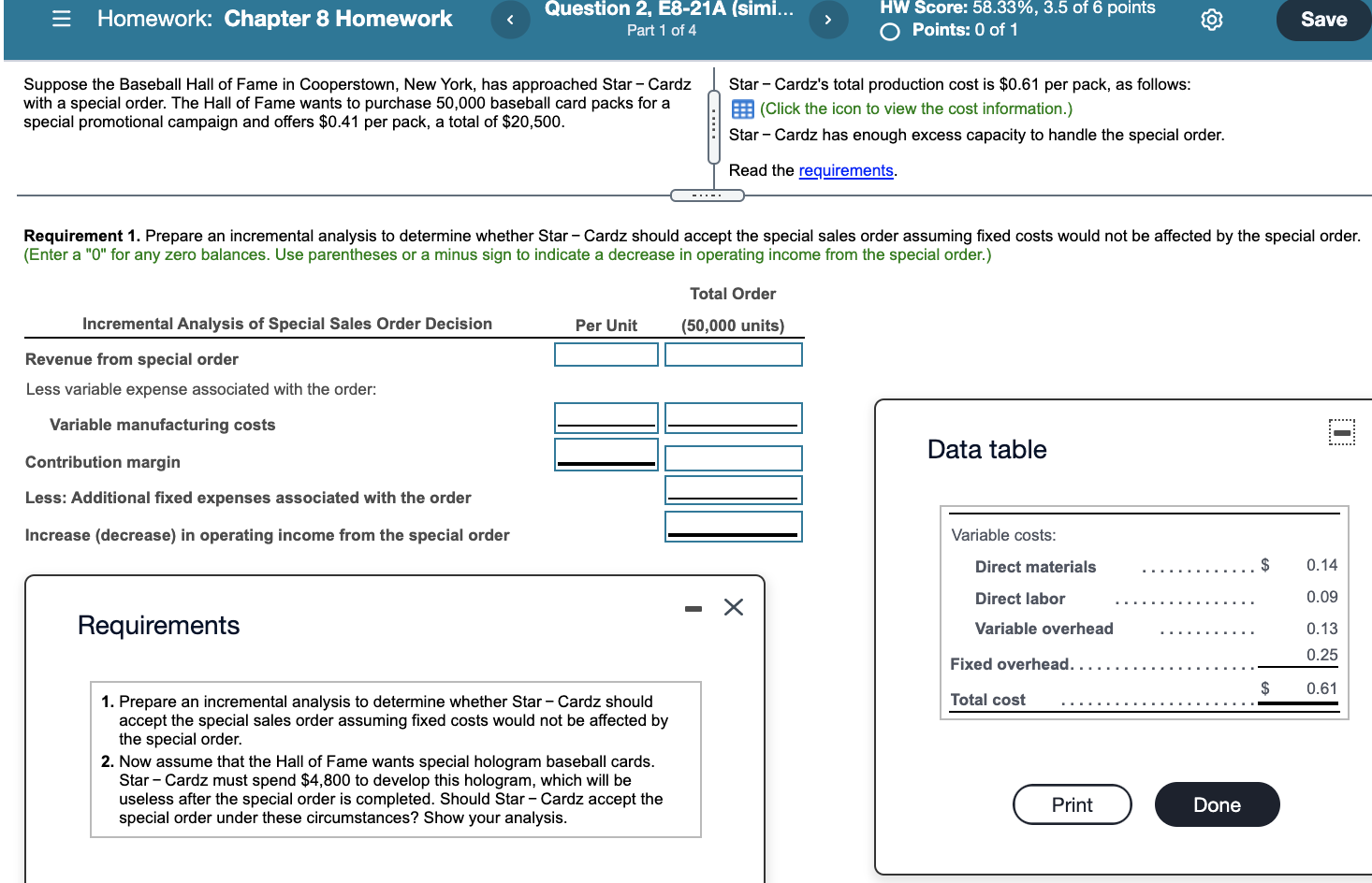Solved = Homework: Chapter 8 Homework Question 2, E8-21A | Chegg.com