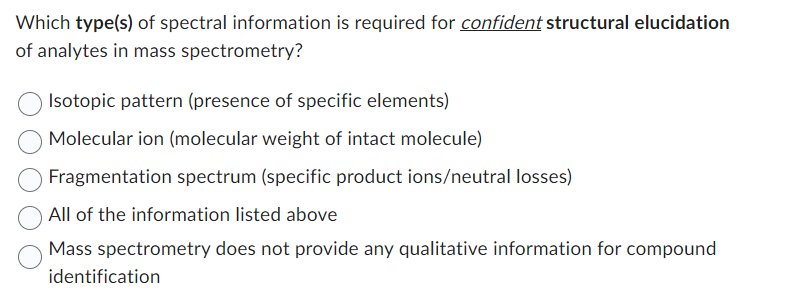 Solved Which type(s) ﻿of spectral information is required | Chegg.com