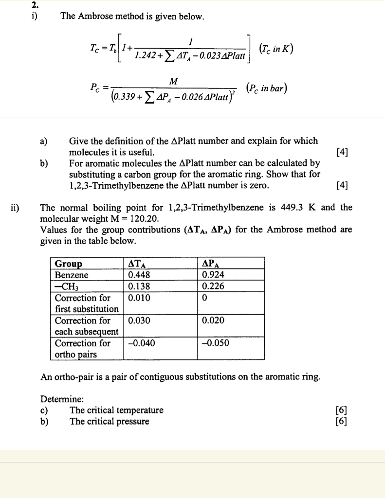 i)The Ambrose method is given below (0.339+ | Chegg.com