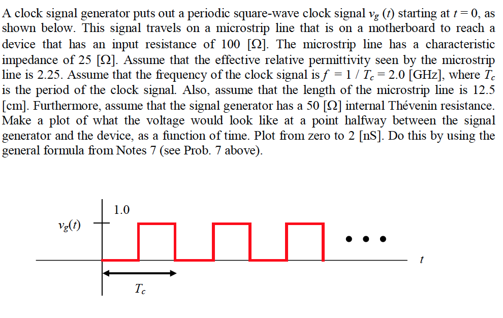 Solved A clock signal generator puts out a periodic | Chegg.com