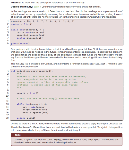 Solved Purpose: To work with the concept of references a bit | Chegg.com