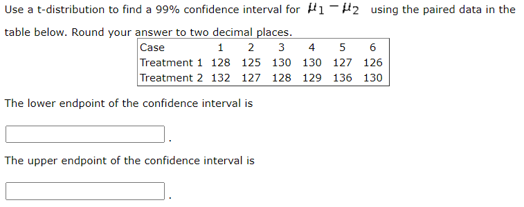Solved Use a t-distribution to find a 99% confidence | Chegg.com