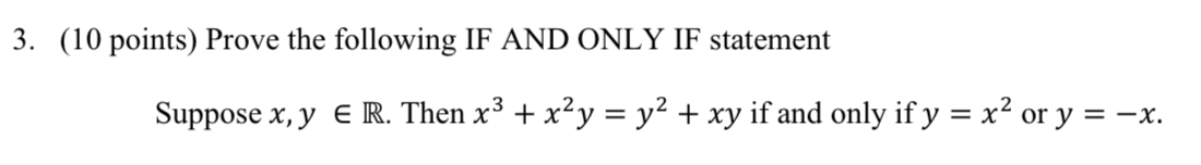 Solved (10 points) Prove the following IF AND ONLY IF | Chegg.com