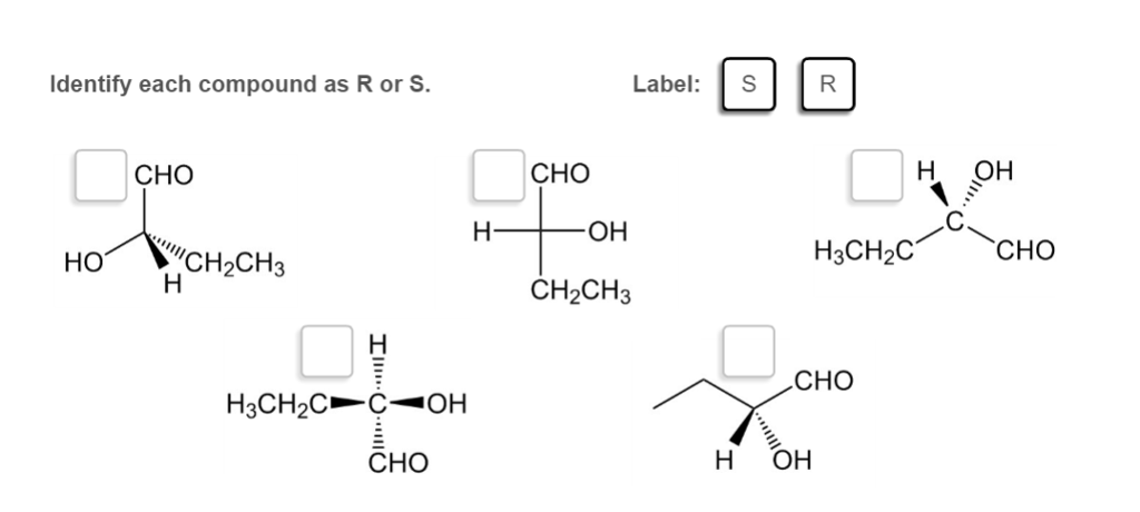 Solved Identify each compound as R or S. Label: S R CHO CHO | Chegg.com