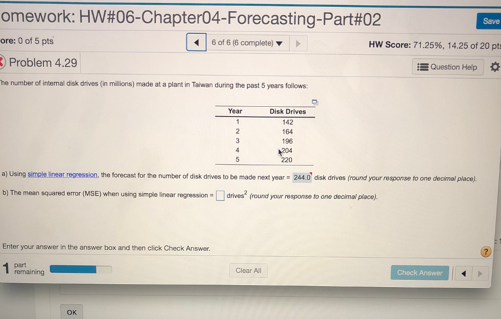Solved Omework Hw 06 Chapter04 Forecasting Part 02 Save
