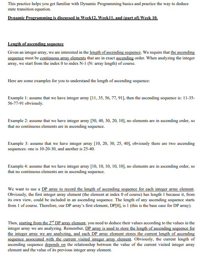Solved This practice helps you get familiar with Dynamic | Chegg.com