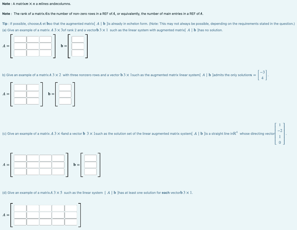 Solved Note : A matrix m×n a m lines and n columns. Note: | Chegg.com