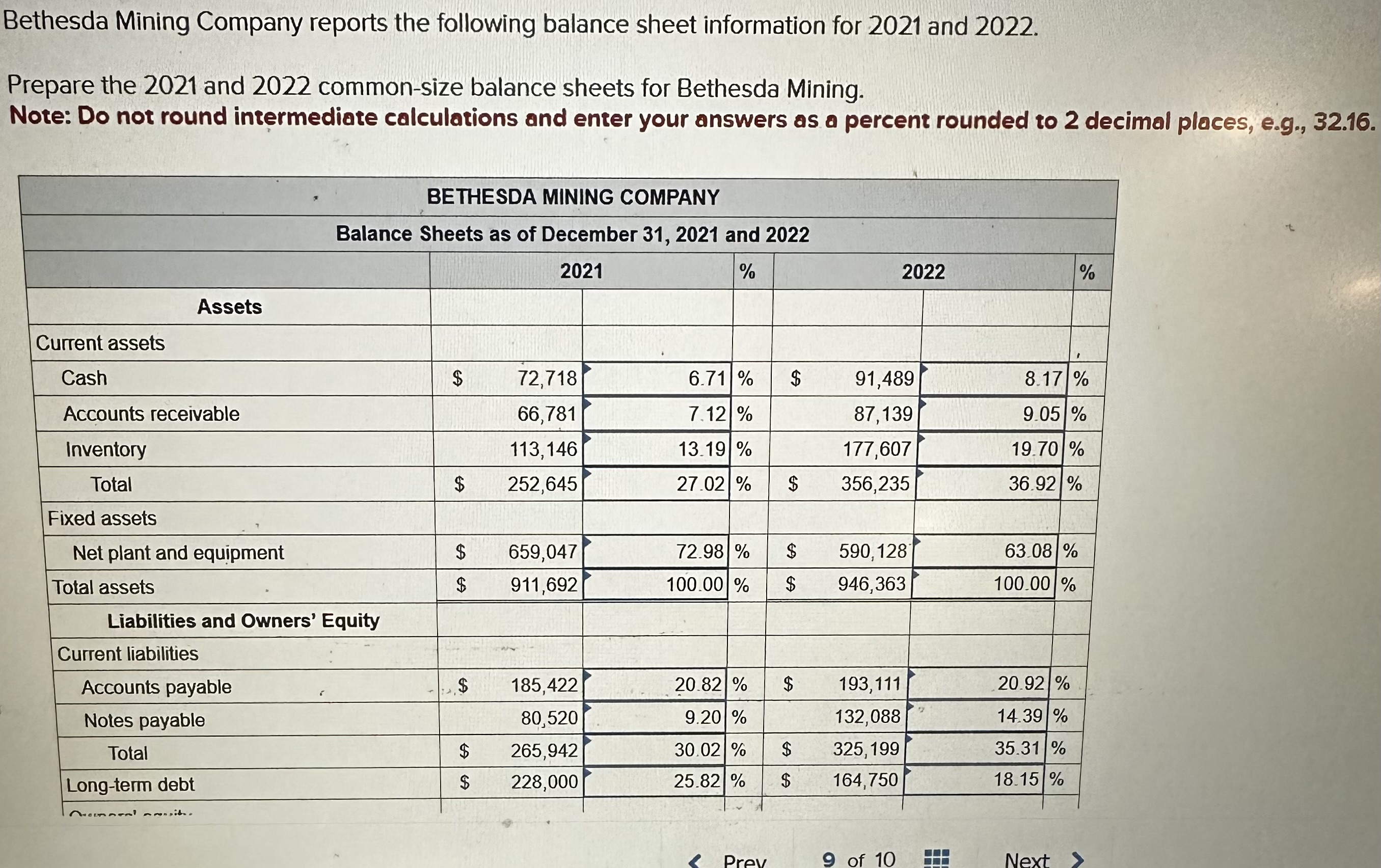 Solved Bethesda Mining Company reports the following balance | Chegg.com