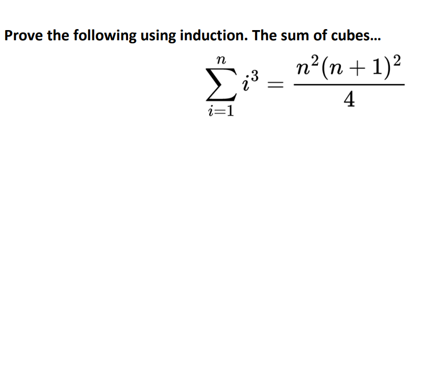 Solved Prove the following using induction. The sum of | Chegg.com