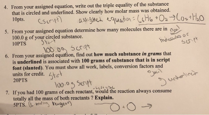Solved From your assigned equation, write out the triple | Chegg.com