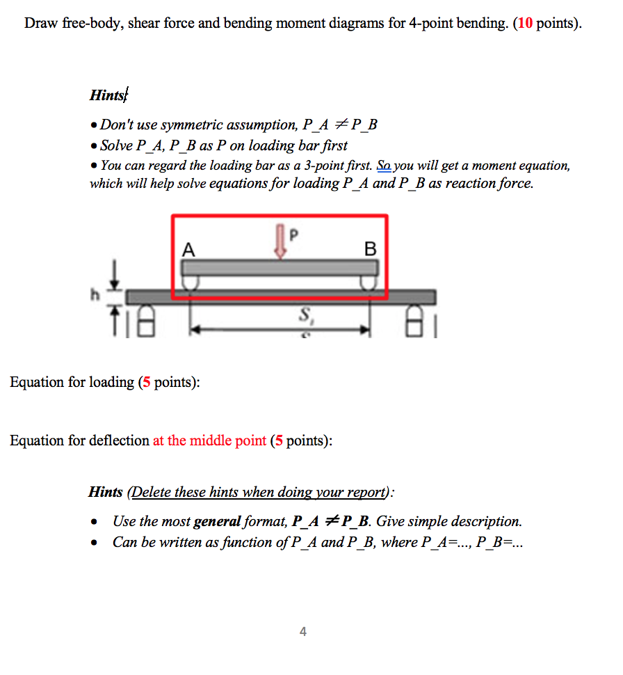 Solved Draw free-body, shear force and bending moment | Chegg.com