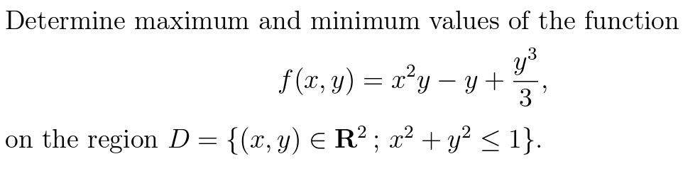 Solved Regarding Multivariable Calculusdetermine Maximum