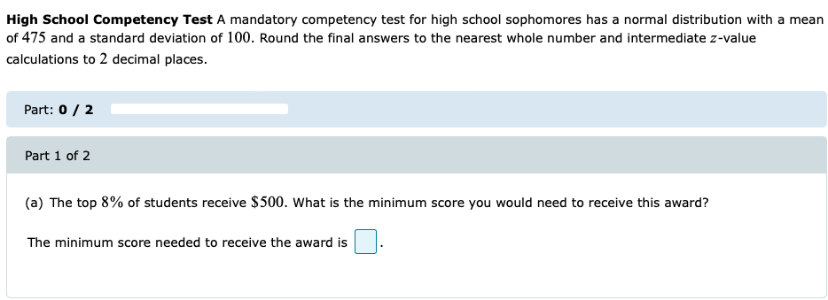 Solved High School Competency Test A mandatory competency | Chegg.com
