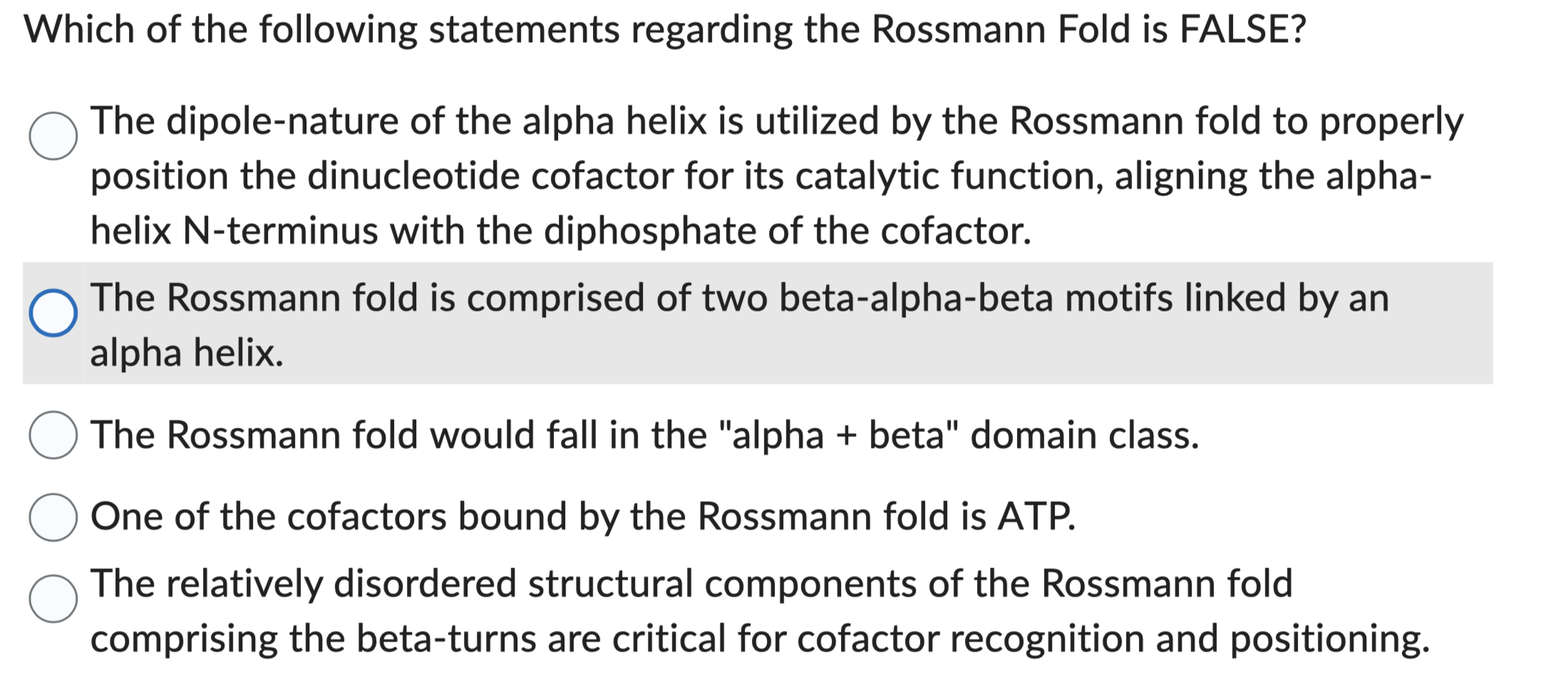 Solved Which of the following statements regarding the | Chegg.com